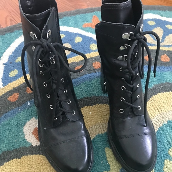 Marc Fisher | Shoes | Marc Fisher High Heeled Combat Boots | Poshmark